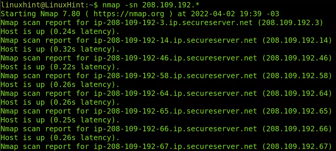 Nmap پینګ سویپ 559_7