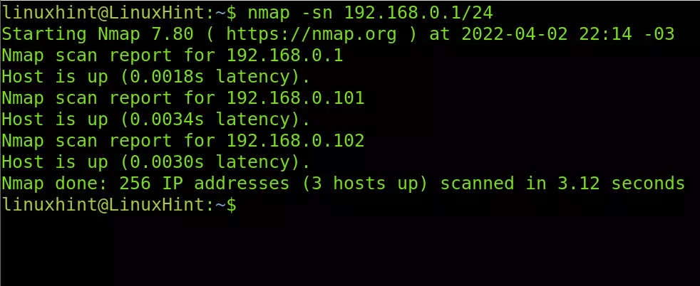 Nmap પિંગ સ્વીપ 559_9