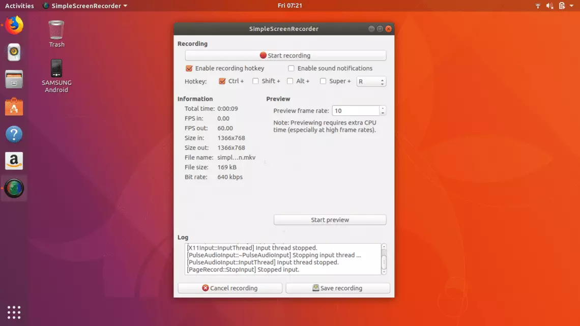 Si të instaloni SimpleScreenRecorder Ubuntu 5608_4