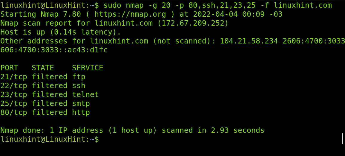 Nmap Flags és mit csinálnak 560_23