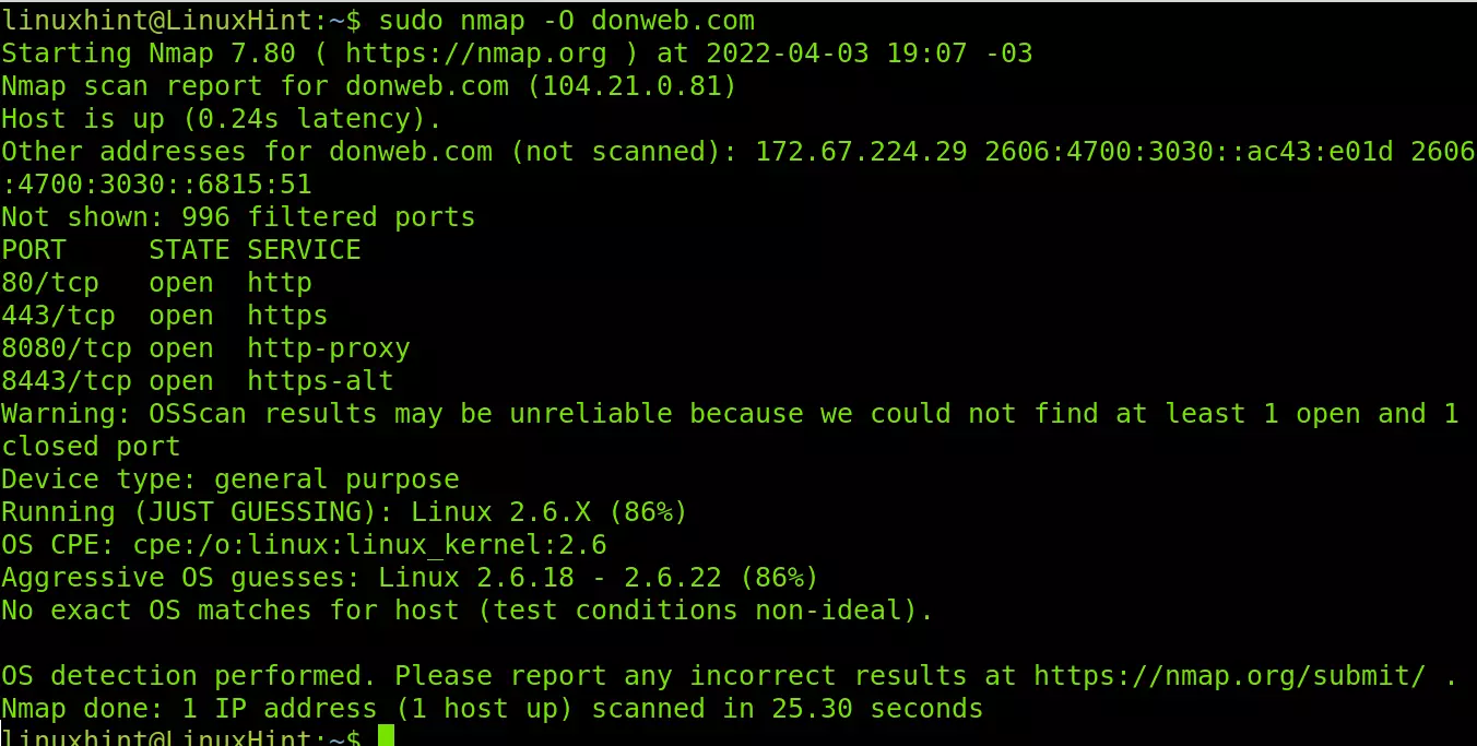 Nmap கொடிகள் மற்றும் அவை என்ன செய்கின்றன 560_8