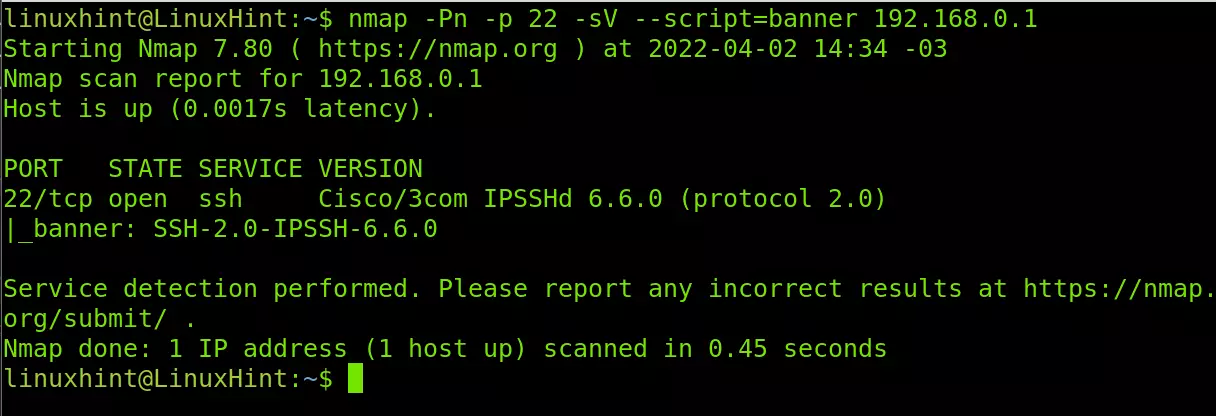 Nmap স্ক্রিপ্ট ব্যবহার করে: Nmap ব্যানার গ্র্যাব 561_3