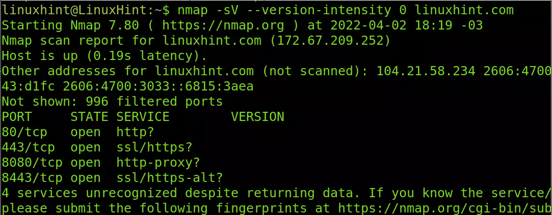 Օգտագործելով Nmap սցենարներ. Nmap Banner Grab 561_7