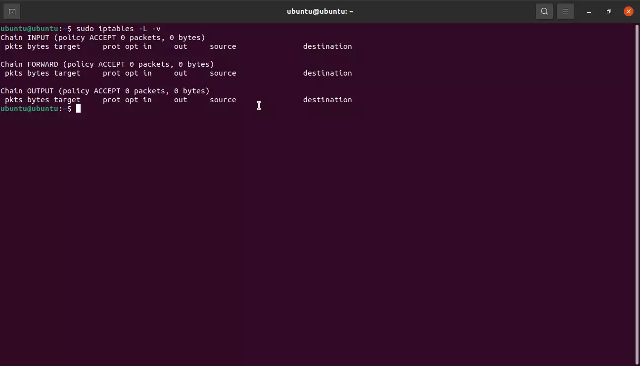 Ubuntu Iptables: kuidas juhtida võrguliiklust iptablesi abil? 5627_2