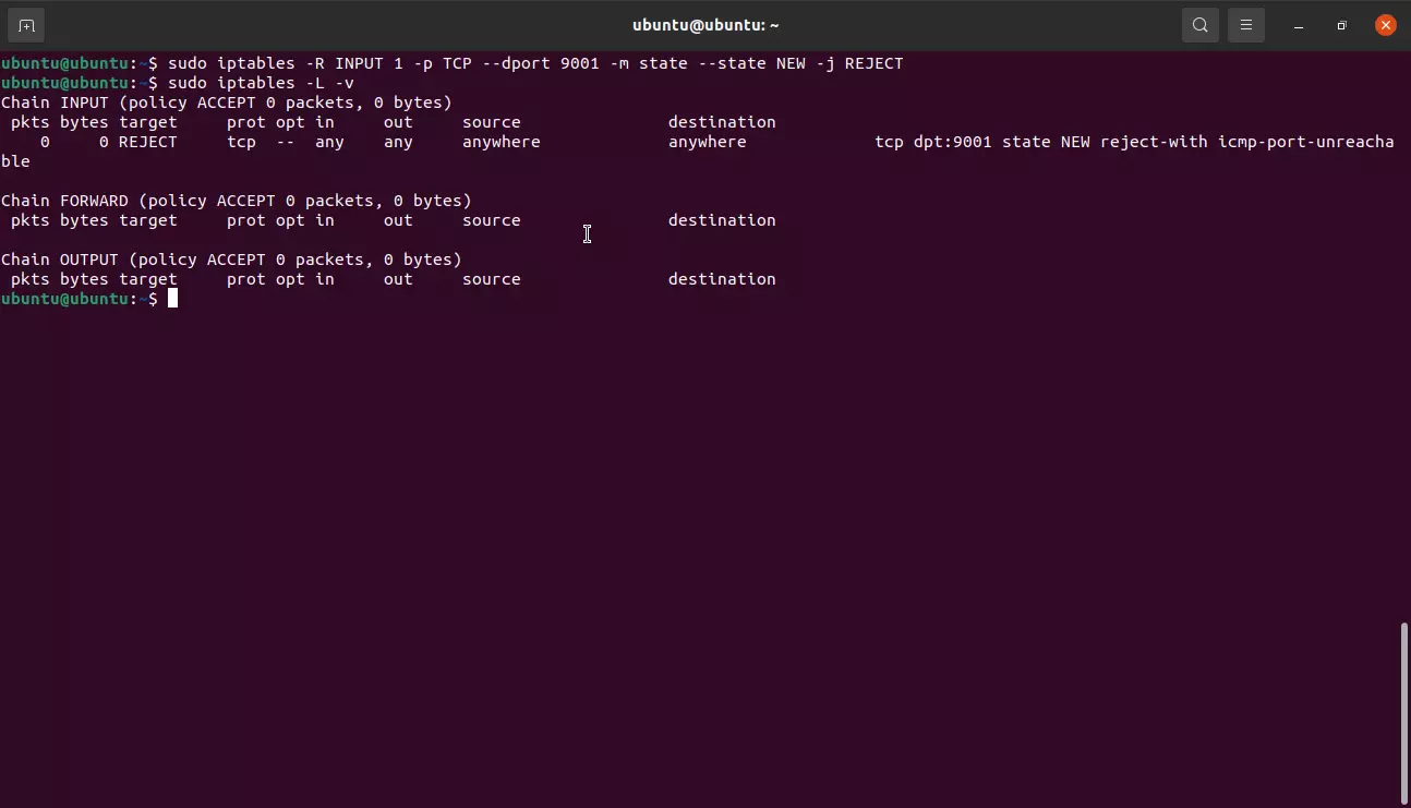 Ubuntu Iptables: როგორ გავაკონტროლოთ ქსელის ტრაფიკი iptables-ის გამოყენებით? 5627_4