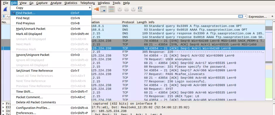 Wireshark izmantošana, lai pārbaudītu FTP trafiku 5641_7