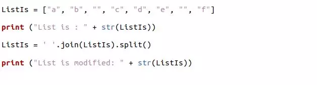 Python Leere Zeichenfolgen aus der Liste entfernen 5661_5