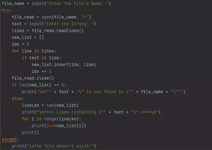 Python finder strengen i filen og udskriver 5662_1