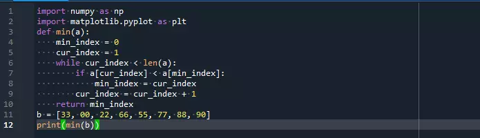 Python 목록에서 최소값 인덱스 찾기 5663_1