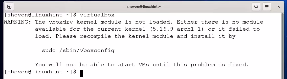 התקן את VirtualBox ב- Arch Linux 5673_11