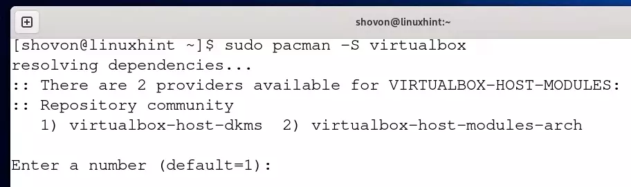 Arch Linux дээр VirtualBox суулгана уу 5673_6