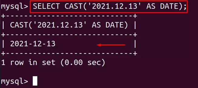 Dizeyi tarihe dönüştürmek için MySQL yayın işlevi nasıl kullanılır? 5681_1