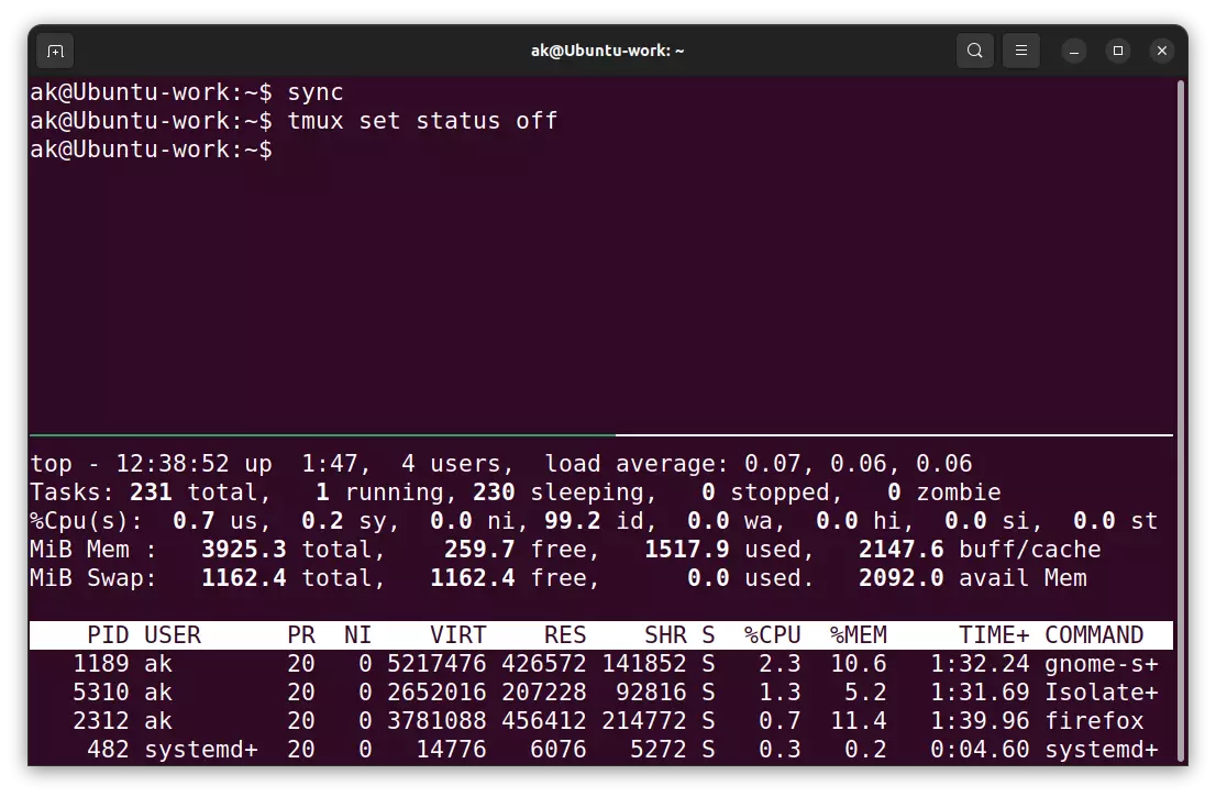 tmux ਵਿੱਚ ਸਥਿਤੀ ਪੱਟੀ ਨੂੰ ਅਨੁਕੂਲਿਤ ਕਰਨਾ 56_10