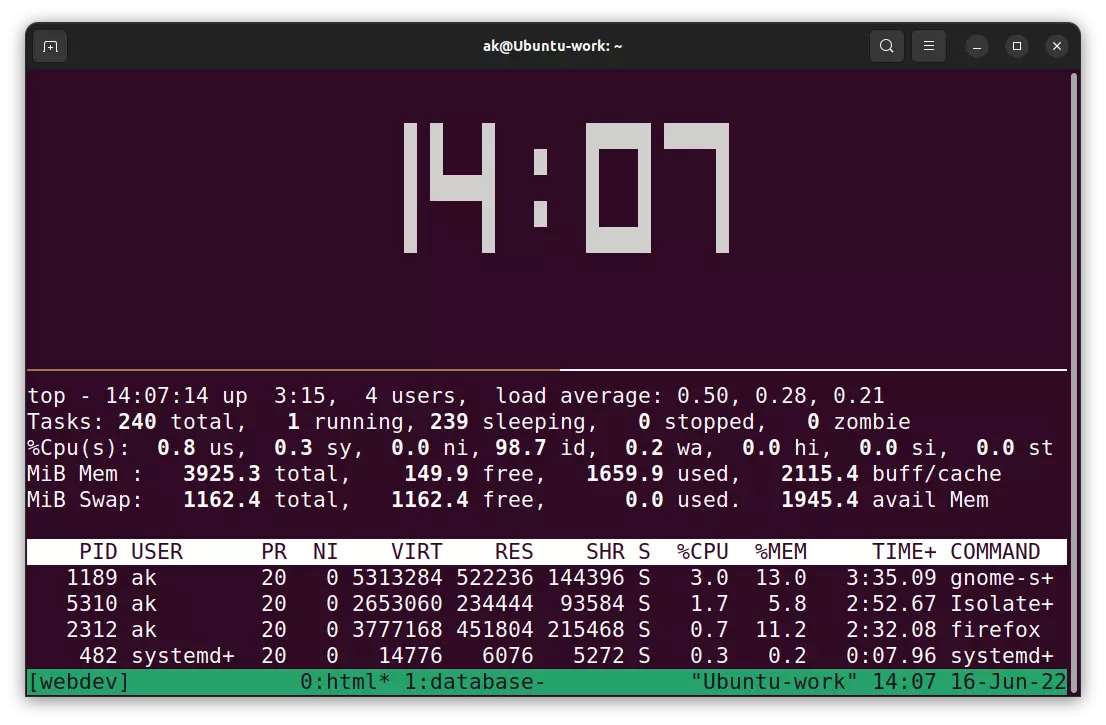 Statusa joslas pielāgošana programmā tmux 56_14