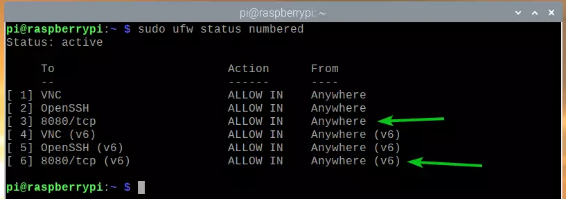 Raspberry Pi befeiligje mei firewall 5742_26