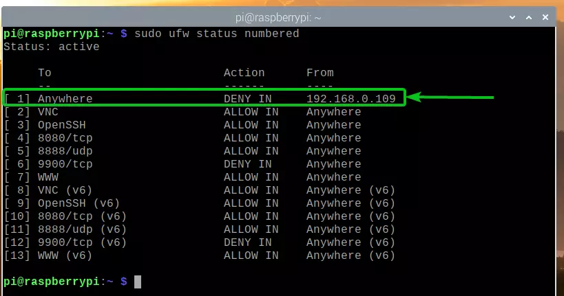 Ngamankeun Raspberry Pi sareng Firewall 5742_49