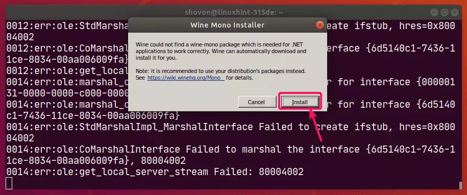 Instalējiet un konfigurējiet WINE Ubuntu 18.04 LTS 5776_20