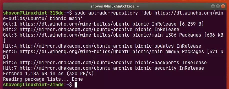 Ubuntu 18.04 LTS پر WINE انسٹال اور کنفیگر کریں۔ 5776_6