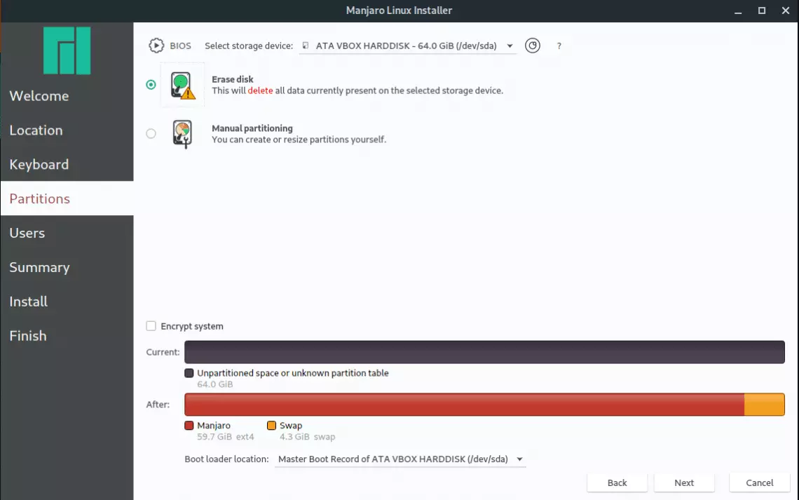 Installer Manjaro Linux på VirtualBox 5782_8