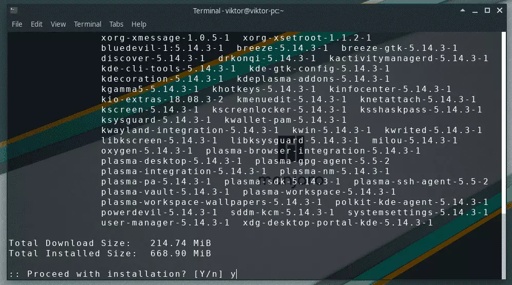 So installieren Sie KDE unter Manjaro Linux 5783_4