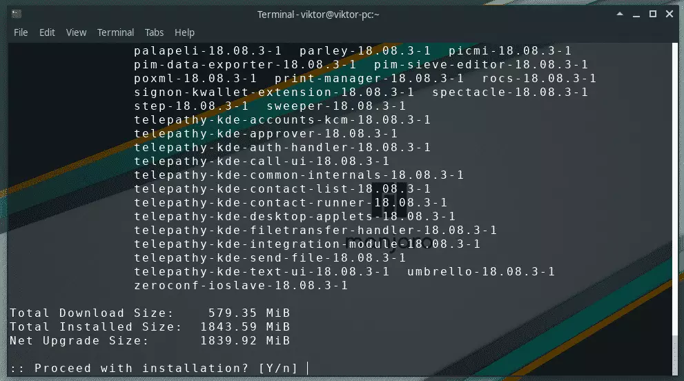 Uyifaka njani iKDE kwiManjaro Linux 5783_8