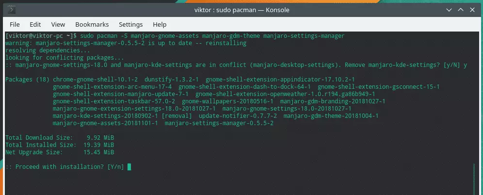 Hoe kinne jo GNOME ynstalleare op Manjaro Linux 5784_11