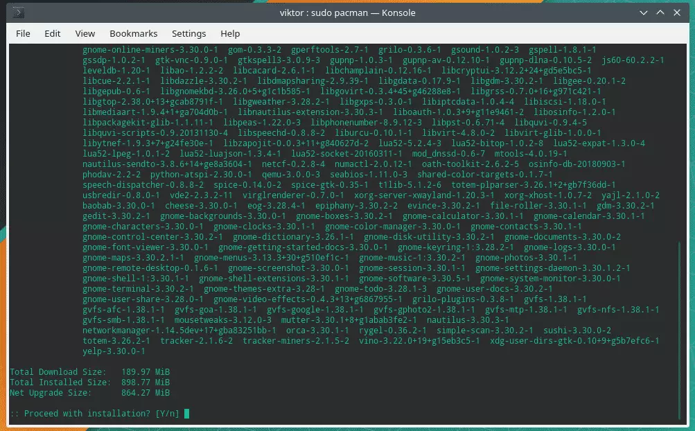 Hoe kinne jo GNOME ynstalleare op Manjaro Linux 5784_3