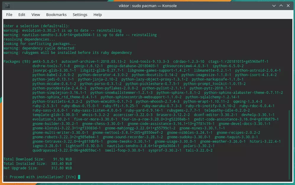 Otu esi etinye GNOME na Manjaro Linux 5784_7