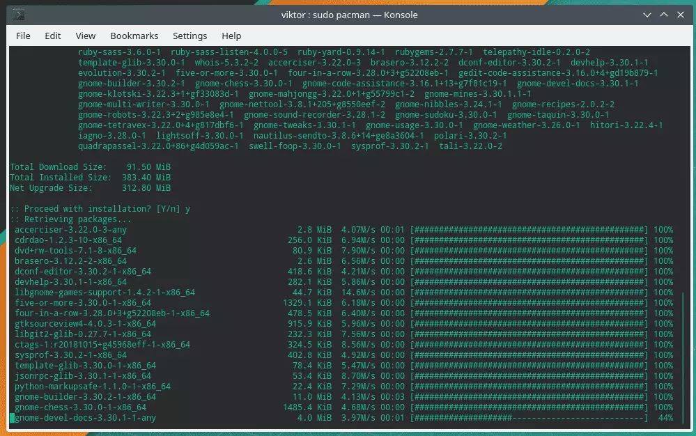 Otu esi etinye GNOME na Manjaro Linux 5784_8