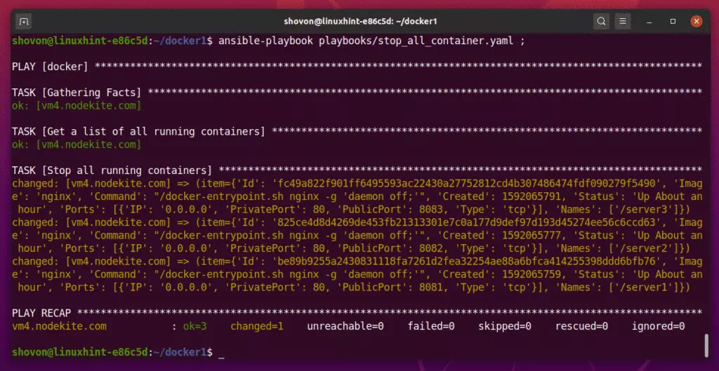 كيفية إيقاف جميع حاويات Docker باستخدام Ansible 5805_43