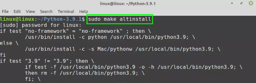 Kuidas installida Python 3.9 operatsioonisüsteemi Linux Mint 20? 580_16