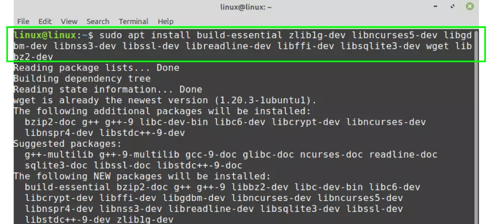 Hvernig á að setja upp Python 3.9 á Linux Mint 20? 580_9