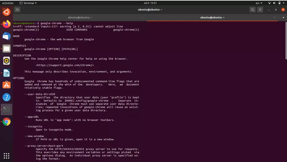 Kako otvoriti Google Chrome s terminala u Ubuntuu? 5827_7