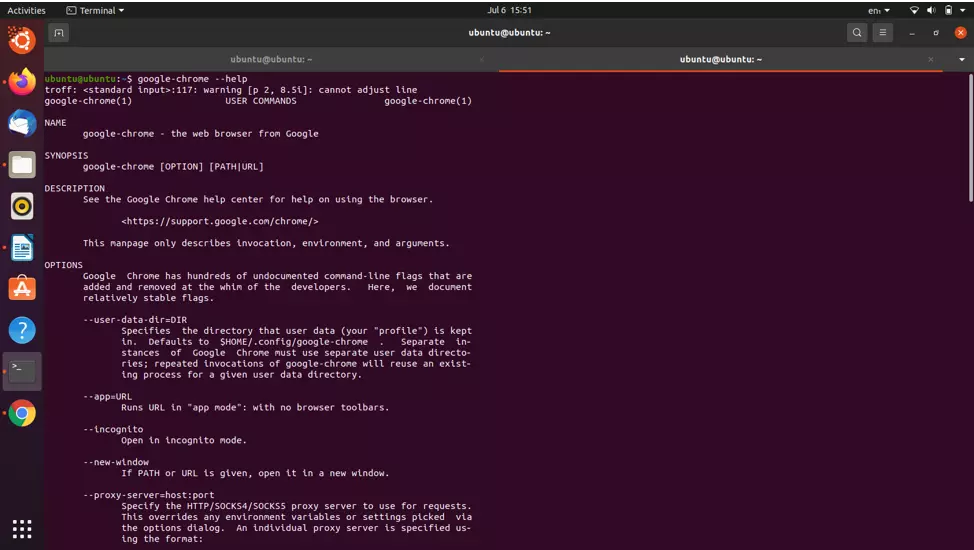 Yuav ua li cas qhib Google Chrome los ntawm Terminal hauv Ubuntu? 5827_7