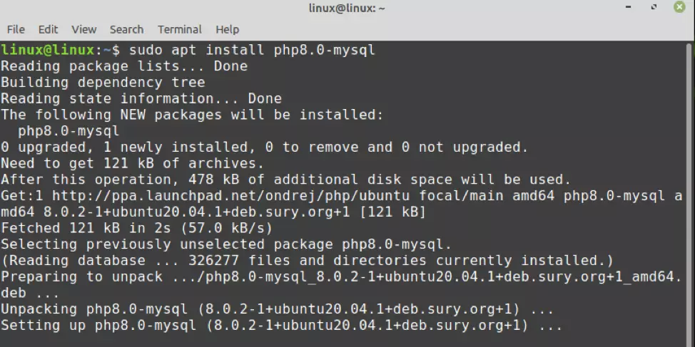 Nola instalatu PHP 8 Linux Mint 20-n? 582_11
