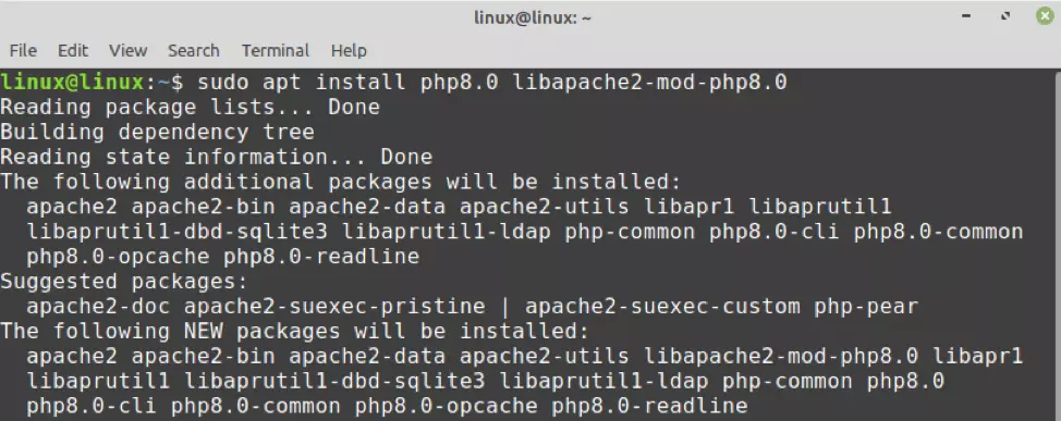 Kif tinstalla PHP 8 fuq Linux Mint 20? 582_6