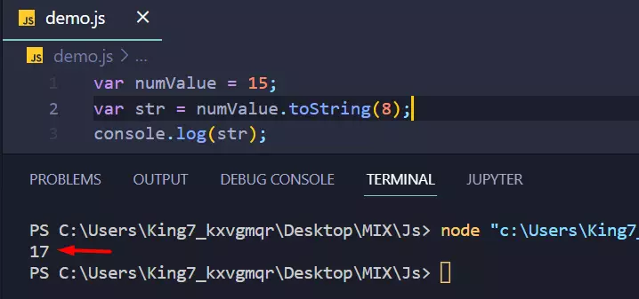 Number toString() Método em JavaScript | Explicado 5833_3