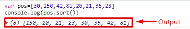 Array sort() JavaScript-en metodoa | Azaldua 5836_1