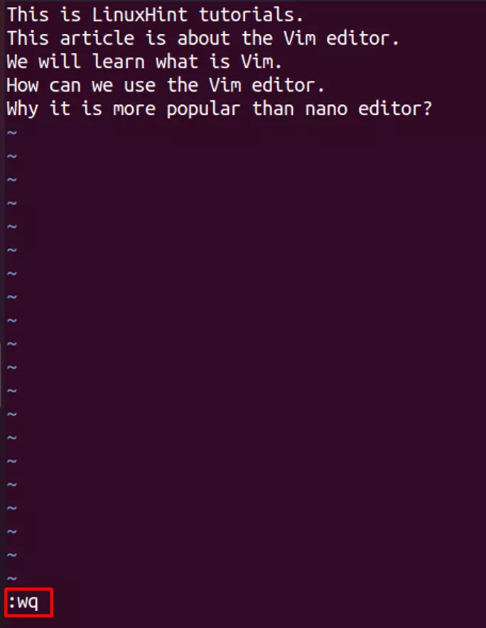 ວິທີການນໍາໃຊ້ vim editor – ຄູ່ມືສໍາເລັດ 583_13