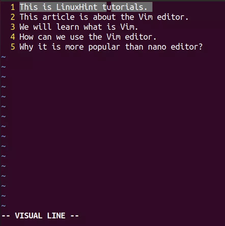 ວິທີການນໍາໃຊ້ vim editor – ຄູ່ມືສໍາເລັດ 583_28