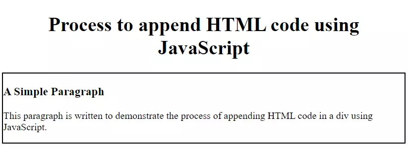 Hvordan tilføjer man HTML-kode til en div ved hjælp af JavaScript? 5840_7