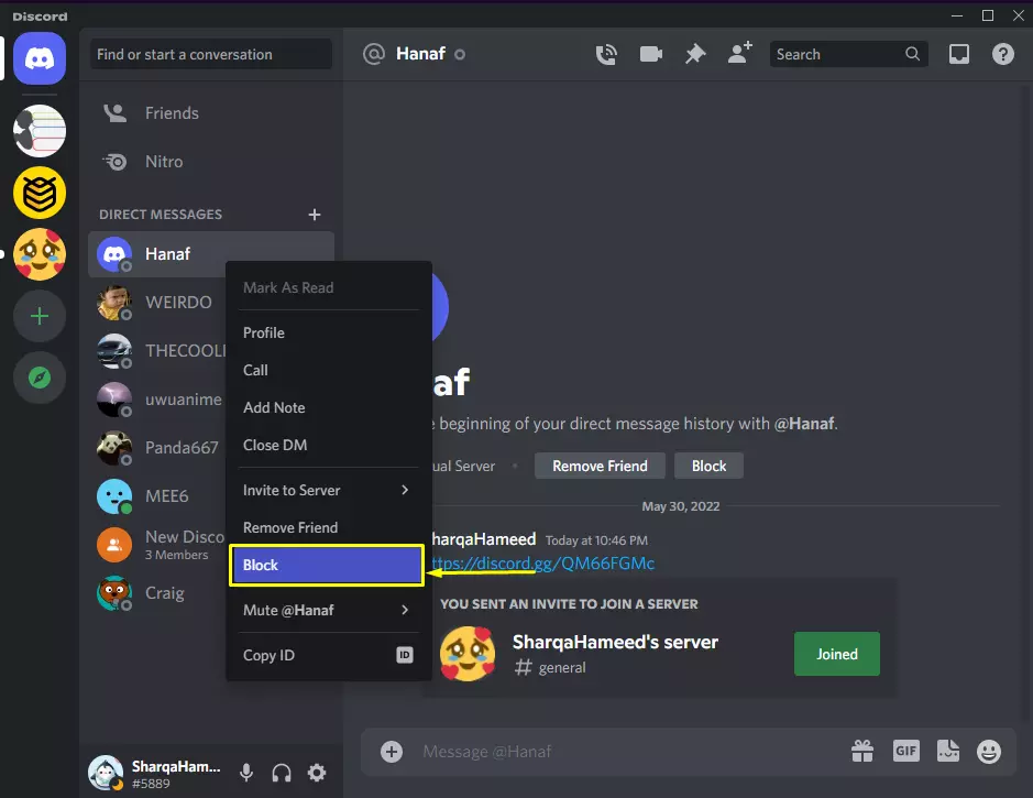 Kif timblokka lil xi ħadd fuq Discord 5854_6