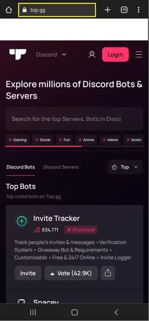 ජංගම දුරකථනයේ Discord Server වෙත Bots එකතු කරන්නේ කෙසේද? 5857_1