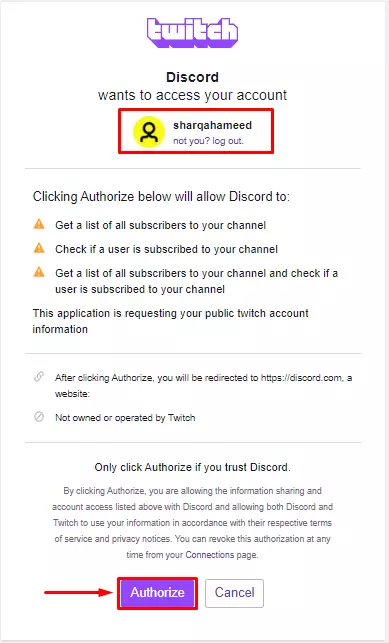 Jinsi ya kuunganisha twitch kwa Discord 5862_5
