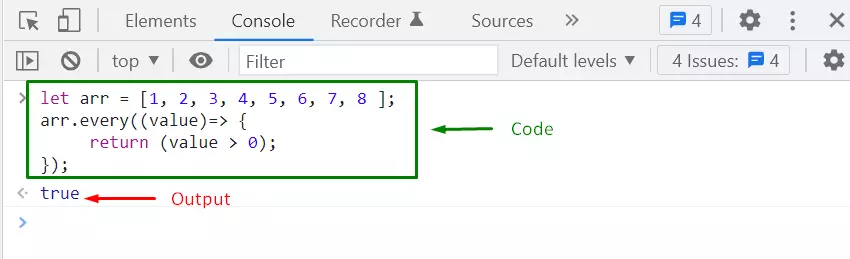 Atšķirība starp katru () un dažām () metodēm JavaScript 5864_1