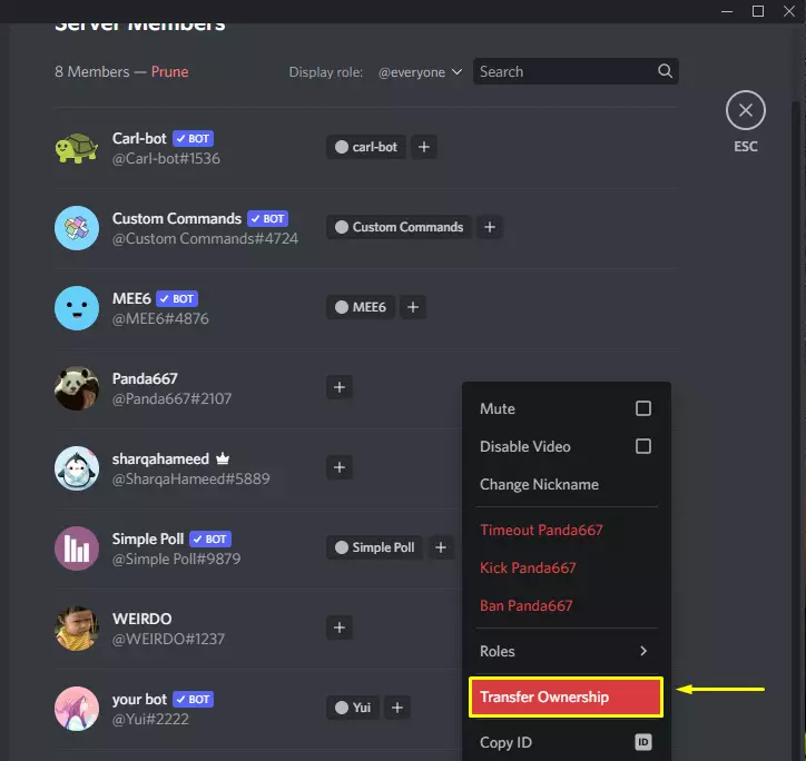 Discord'da sahiplik nasıl aktarılır 5865_6