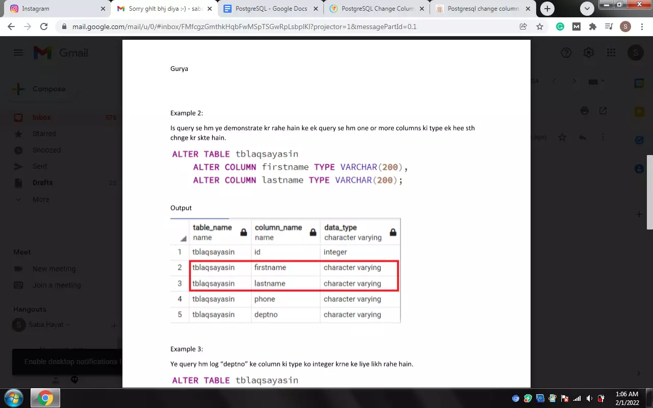 PostgreSQL Mainīt kolonnas veidu 5890_4