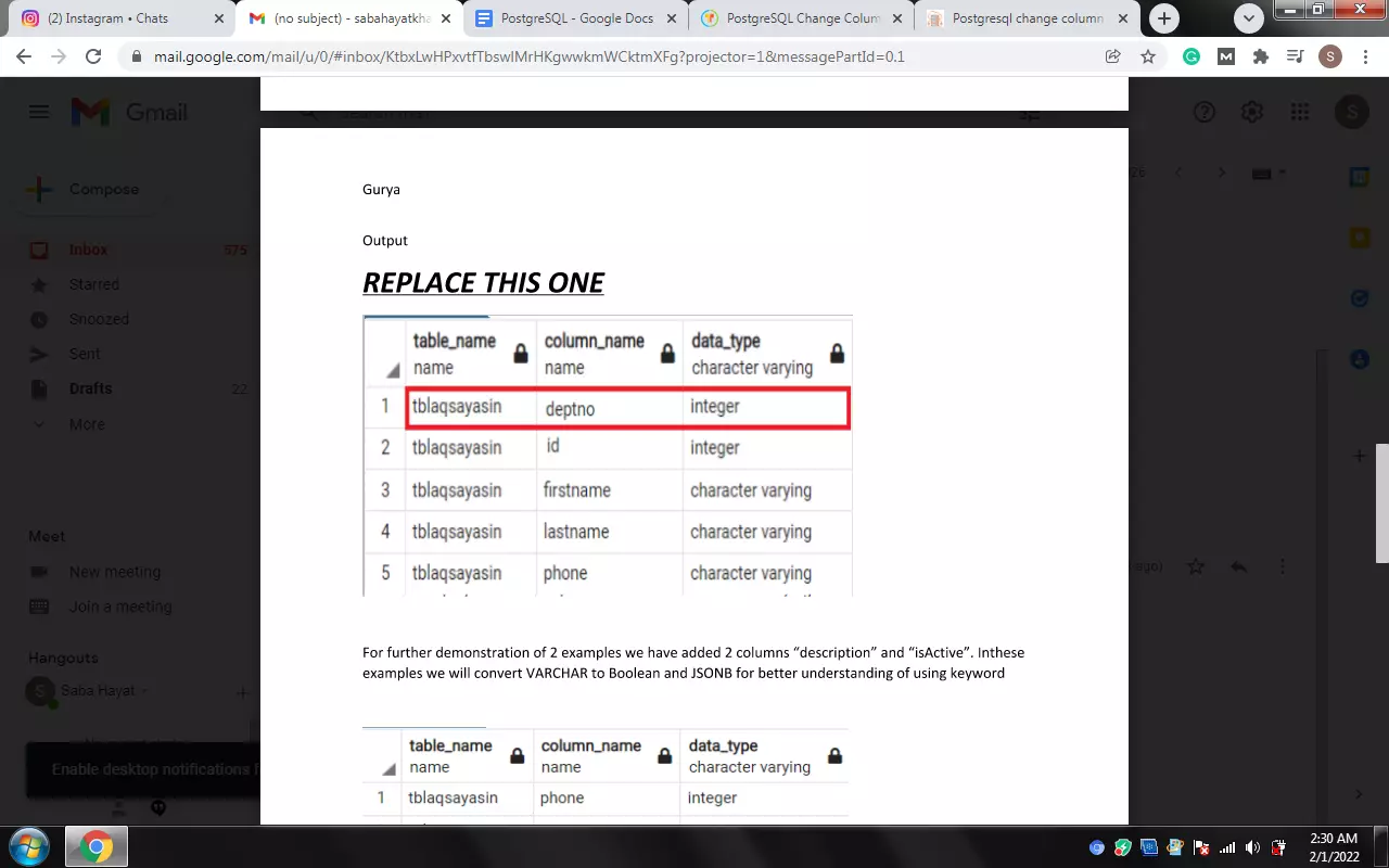 PostgreSQL ਕਾਲਮ ਦੀ ਕਿਸਮ ਬਦਲੋ 5890_9