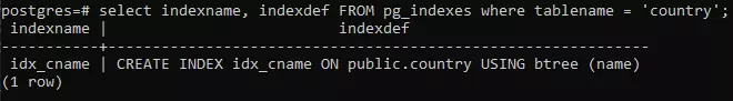 วิธีเปลี่ยนชื่อดัชนี Postgres 5893_7