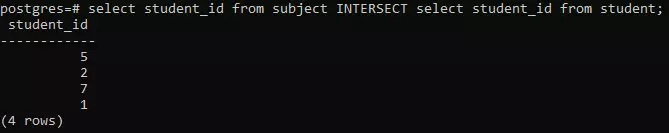 Postgres Intersect հրամանը 5897_12